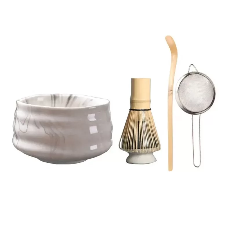 Custom Logo New Matcha Whisk Set Bamboo Scoop Chasen
